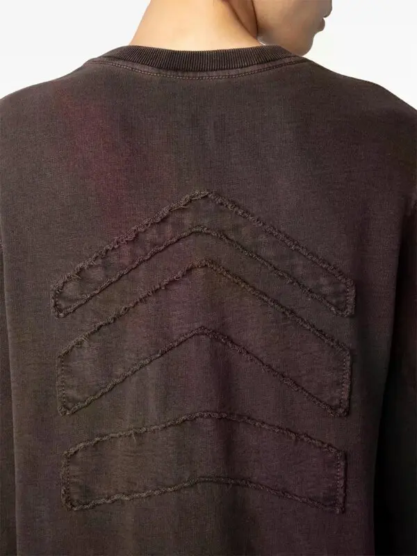 Zadig&Voltaire Chevron-embroidered Organic-cotton Sweatshirt