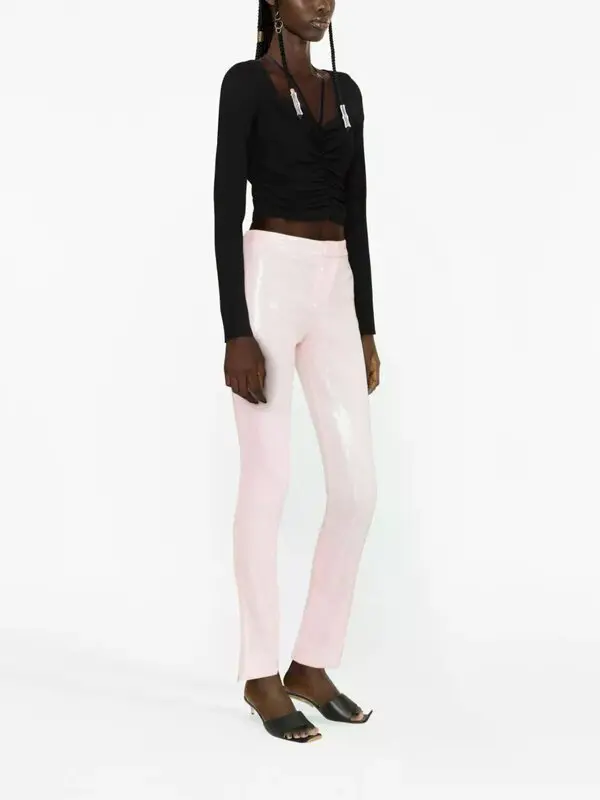 ROTATE BY BIRGER CHRISTENSEN Sequin-embellished Trousers - Pink