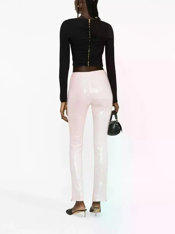ROTATE BY BIRGER CHRISTENSEN Sequin-embellished Trousers - Pink