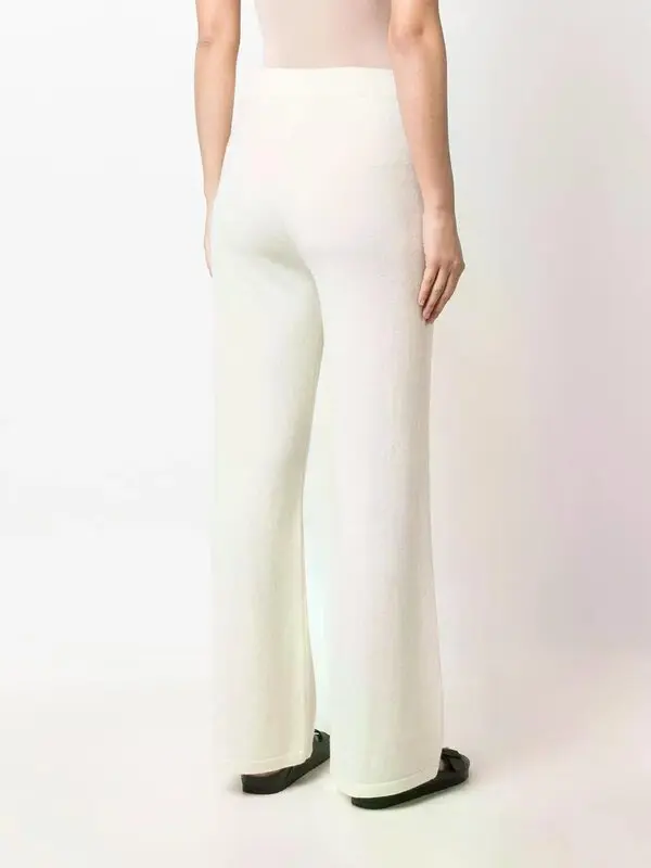 PAULA Ribbed Cashmere Flared Trousers