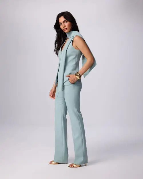 THEO THE LABEL Daphne High-waist Straight Leg Pants