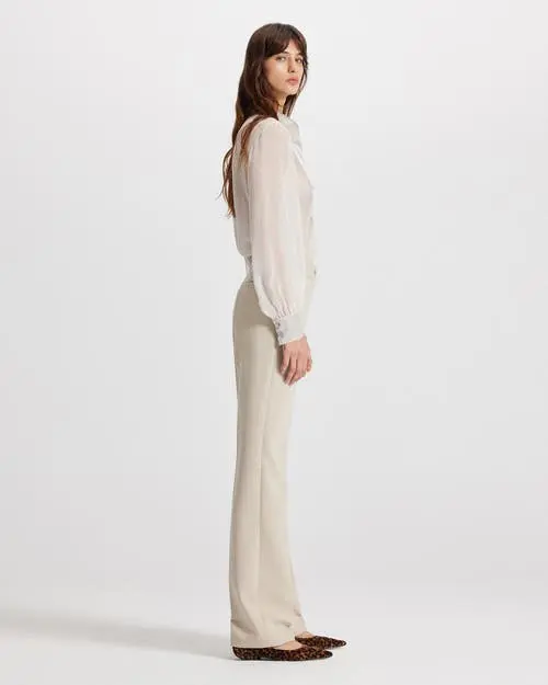 THEO THE LABEL Daphne High-waist Straight Leg Pants - Stone