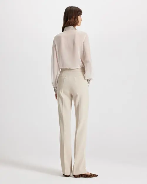 THEO THE LABEL Daphne High-waist Straight Leg Pants - Stone