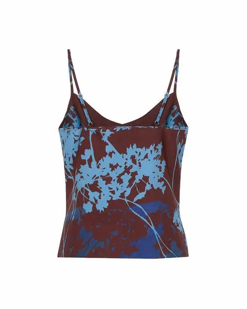 THEO THE LABEL Hydra Printed Cami - Koffee/blue
