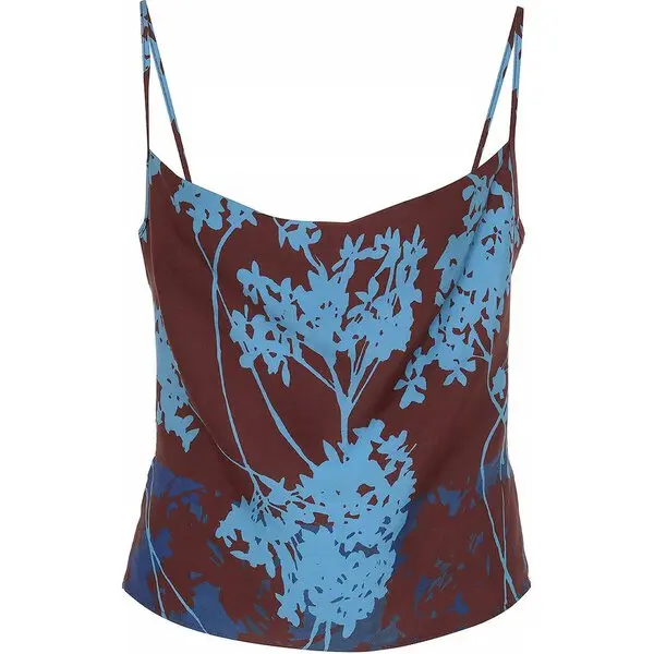 THEO THE LABEL Hydra Printed Cami - Koffee/blue