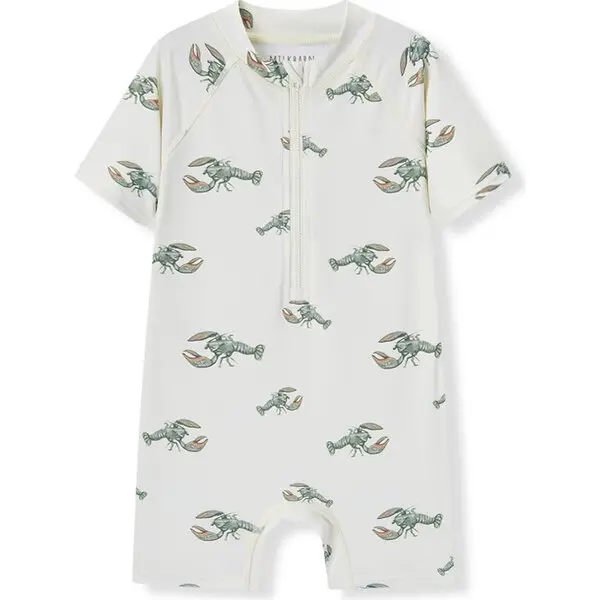MILKBARN Zipper Shortall Swimsuit - Mint Lobster