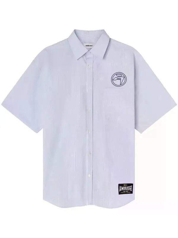 AMBUSH Short-sleeve Striped Cotton Shirt