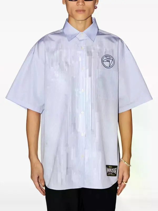 AMBUSH Short-sleeve Striped Cotton Shirt