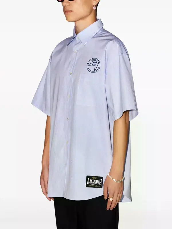 AMBUSH Short-sleeve Striped Cotton Shirt