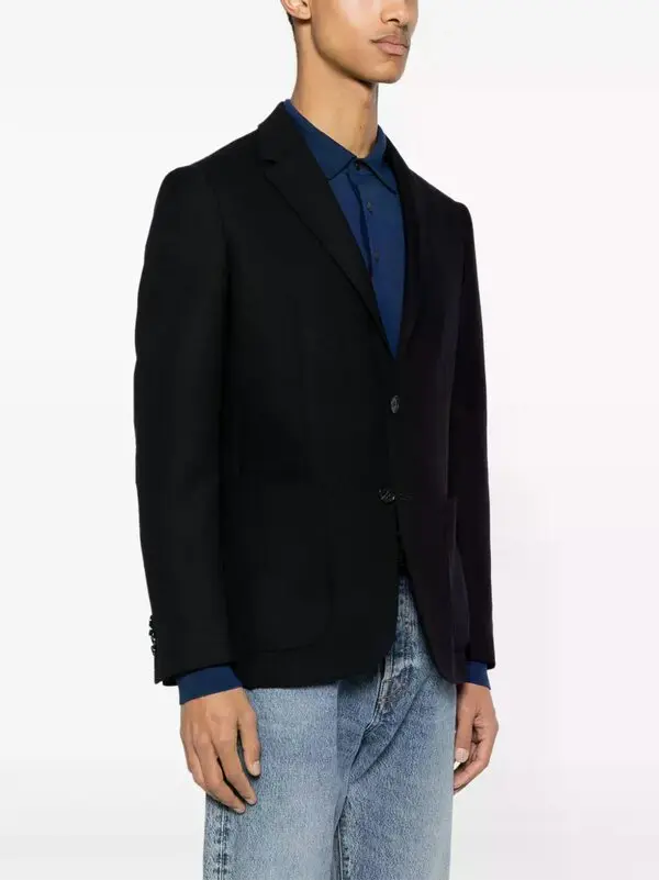 Zegna Single-breasted Wool Blazer - Blue