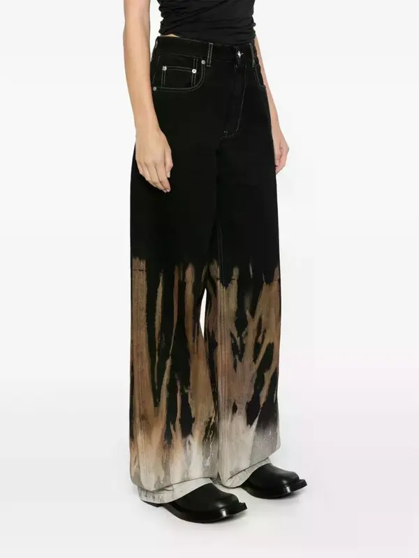 Rick Owens Geth Wide Leg Jeans - Black