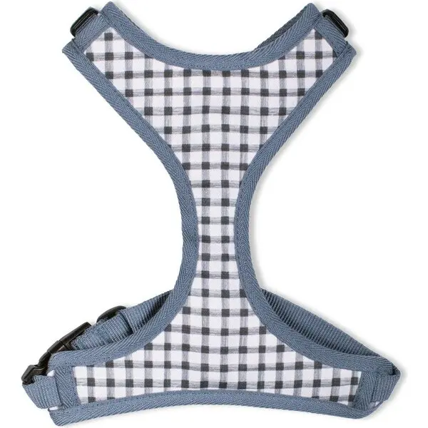 FRINGE STUDIO Painted Gingham Dog Harness - Black