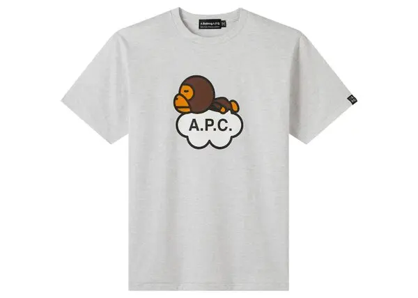 A BATHING APE X A. P. C. Milo Wide T-shirt - Grey