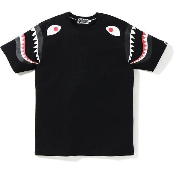 A BATHING APE Shark Shoulder Tee Shirt - Black