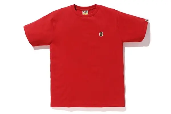 A BATHING APE Silicon Ape Head One Point Tee Shirt - Red