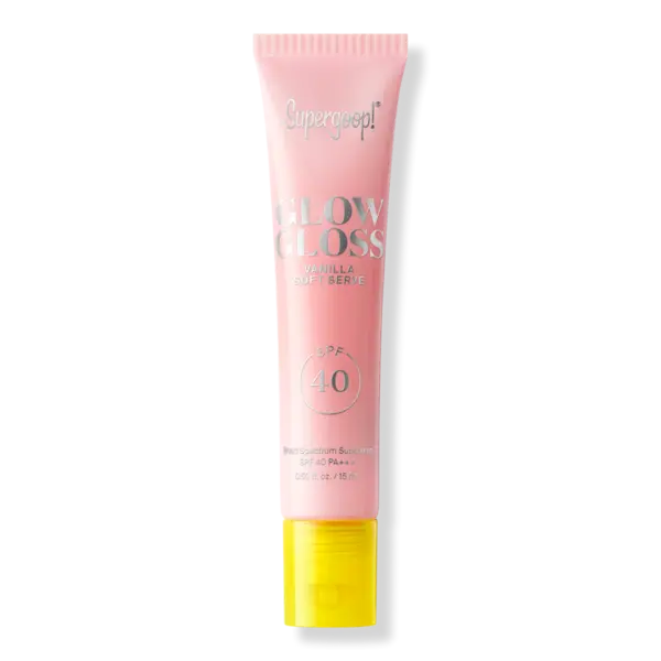 Supergoop!® Glow Gloss Spf 40 Lip Balm With Peptides & Shea Butter - Vanilla Soft Serve