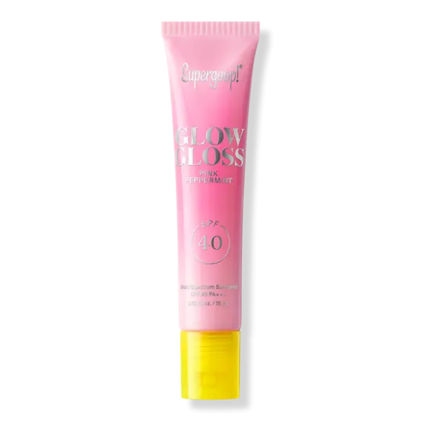 Supergoop!® Glow Gloss Spf 40 Lip Balm With Peptides & Shea Butter - Pink Pepperment