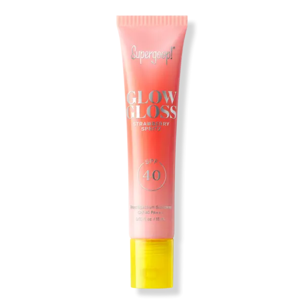 Supergoop!® Glow Gloss Spf 40 Lip Balm With Peptides & Shea Butter - Strawberry Spritz