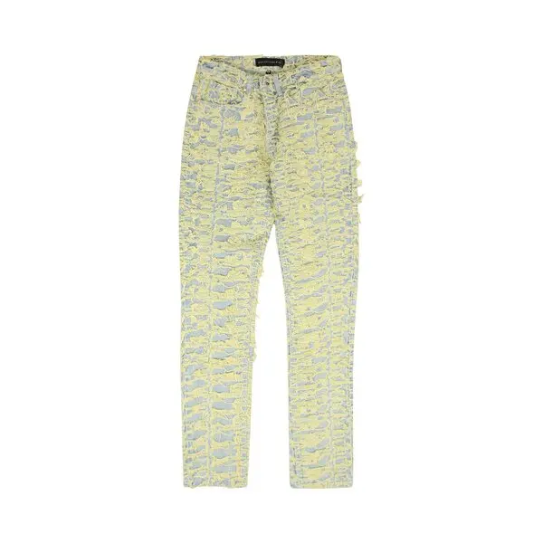 WHO DECIDES WAR Distressed Denim Jeans