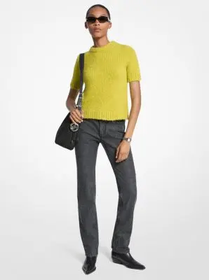 Michael Kors Knit Short-sleeve Sweater - Green