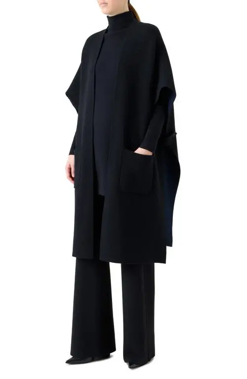Akris Reversible Double Face Cashmere Cape