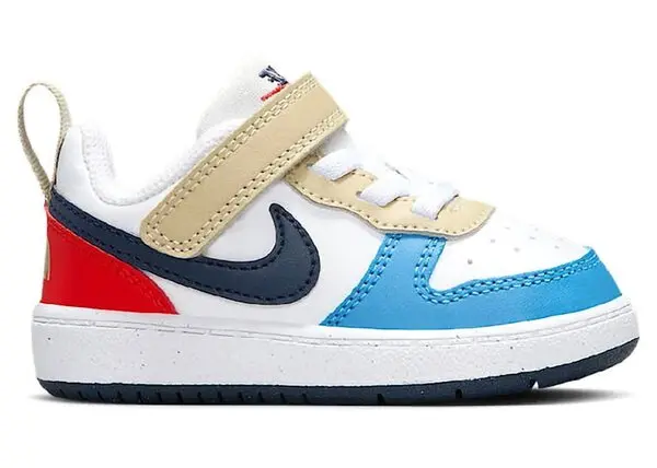 Nike Court Borough Low Recraft Sneakers - White/light Crimson/blue Beyond