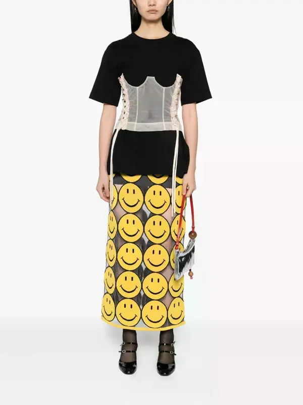 Moschino Smile-print Skirt