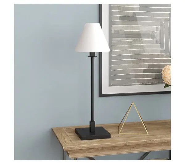HUDSON&CANAL Clement Table Lamp With Fabric Shade - One-color