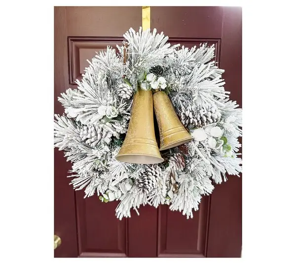 SIMPLY STUNNING BY JANINE GRAFF Simply Stunning Flocked Wreath Janine Graff