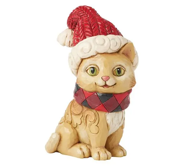 JIM SHORE Highland Glen Cat Mini Figurine 4.1in H - One-color