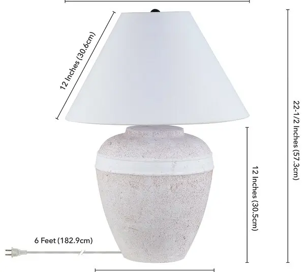 HUDSON&CANAL Chiara 23 Tall Ceramic Table Lamp