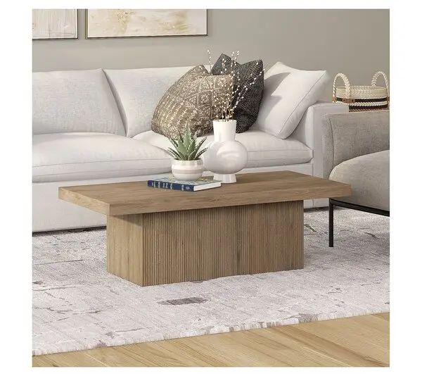 ALATERRE FURNITURE Hudson&canal Torren 48' Wide Rectangular Coffee Table - One-color