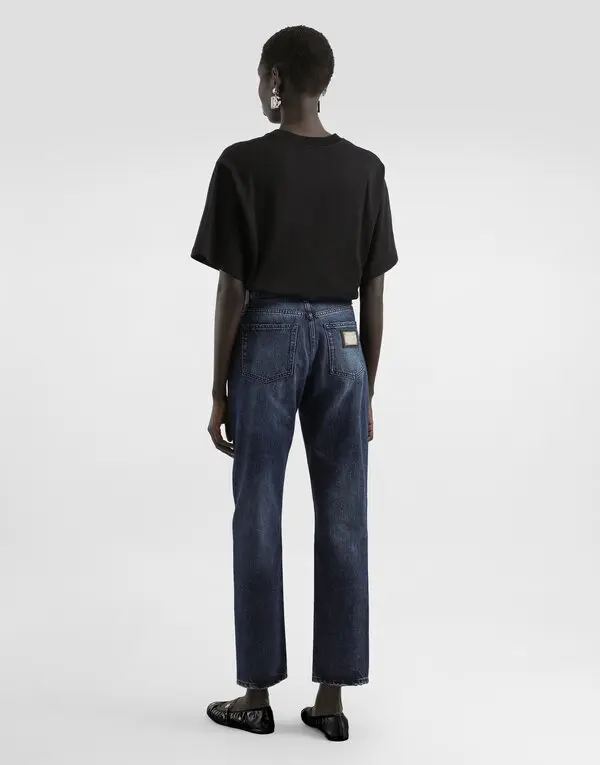 Dolce & Gabbana Cotton T-shirt With Lettering - Black
