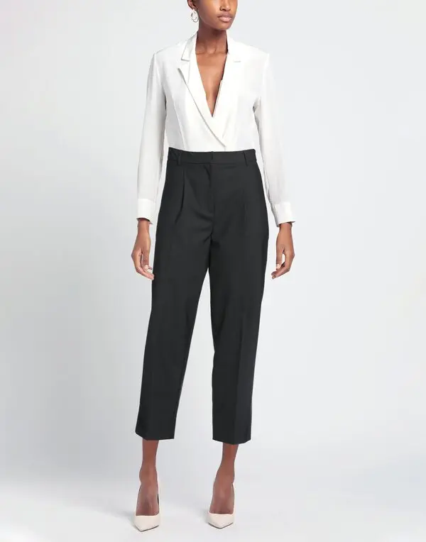 SEMICOUTURE Tapered High Waisted Pants - Black