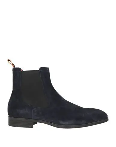 Santoni Ankle Boots In Leather - Blue