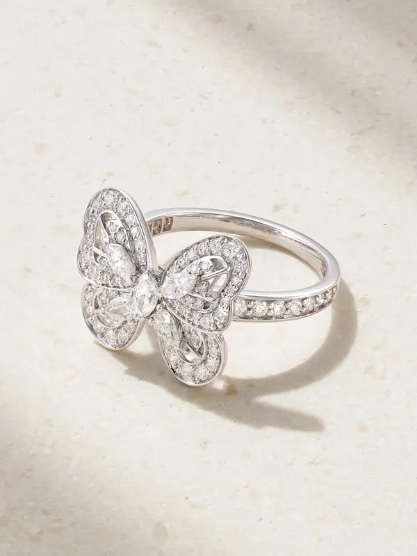 De Beers Portraits Of Nature Butterfly Diamond Ring - Gold