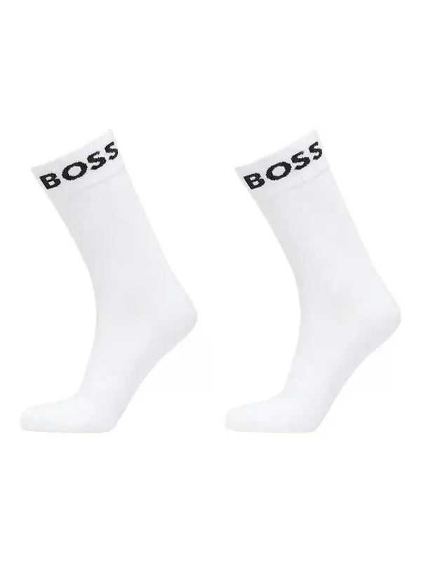 Hugo Boss Logo-detail Quarter Socks - White