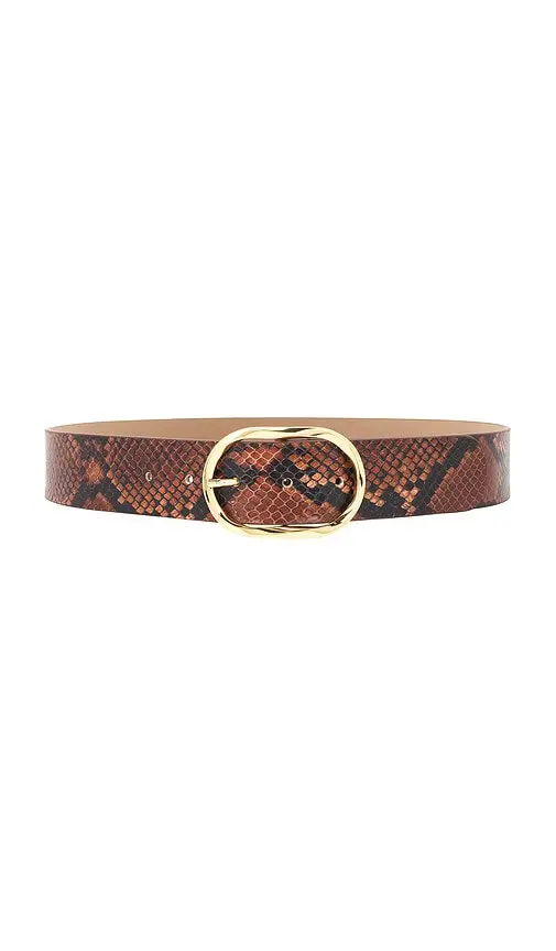B-low The Belt Kyra Python Belt - Cognac & Gold