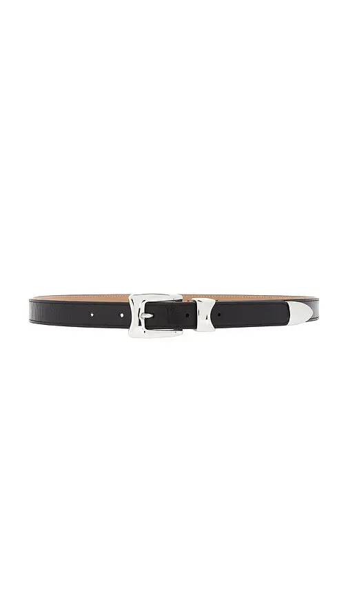B-low The Belt Aiden Rugous Belt - Black & Silver