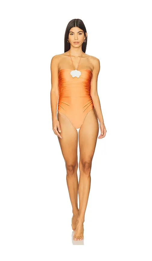 SHANI SHEMER Angora One Piece - Coral Peach