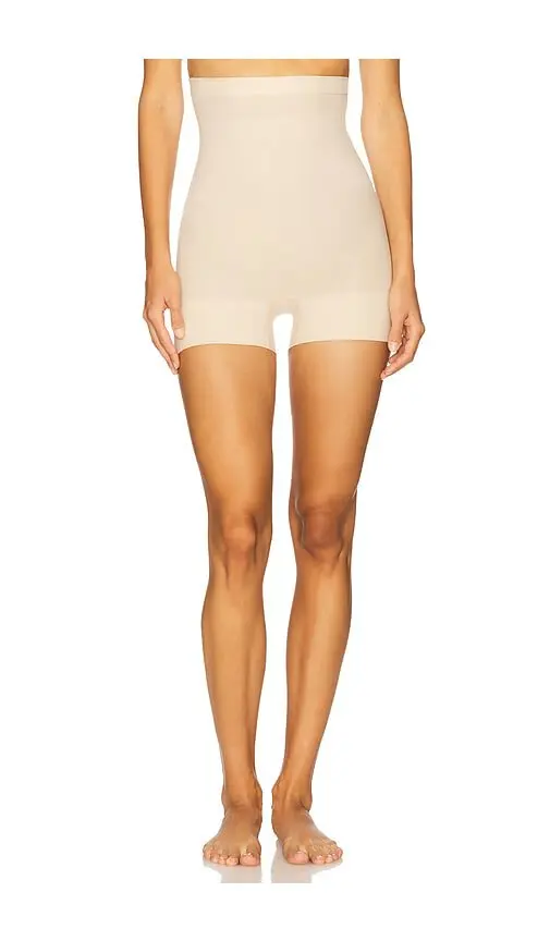 Spanx Seamless Power High Waisted Shorty In Nude - Soft Nude