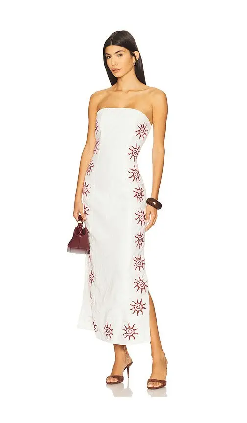 THE WOLF GANG Sueno Strapless Maxi Dress - Ivory