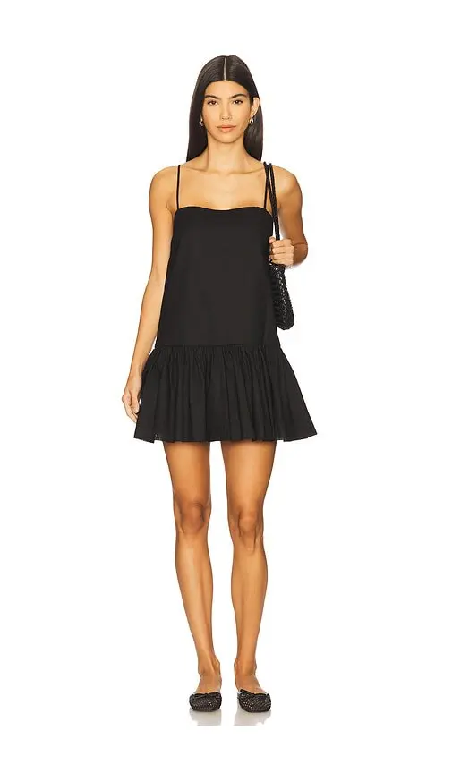 SEROYA Krista Linen Mini Dress - Black