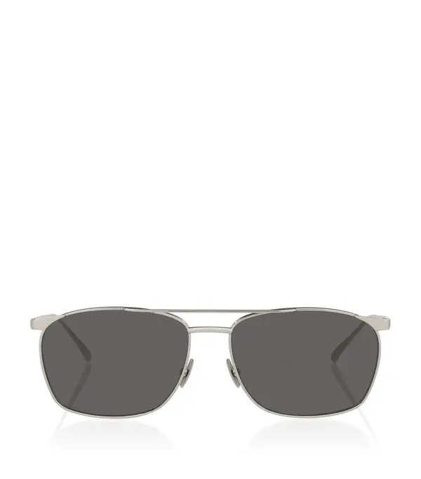 Saint Laurent Metal Pilot Sunglasses - Silver