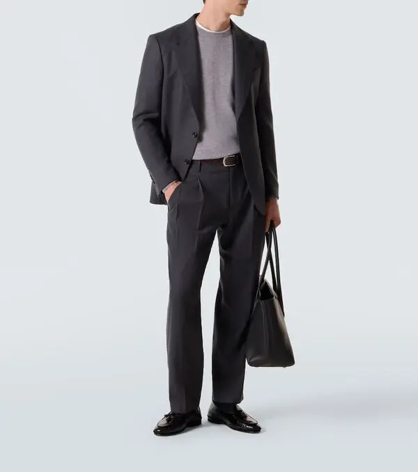 Rubinacci Cashmere Crewneck Sweater - Grey
