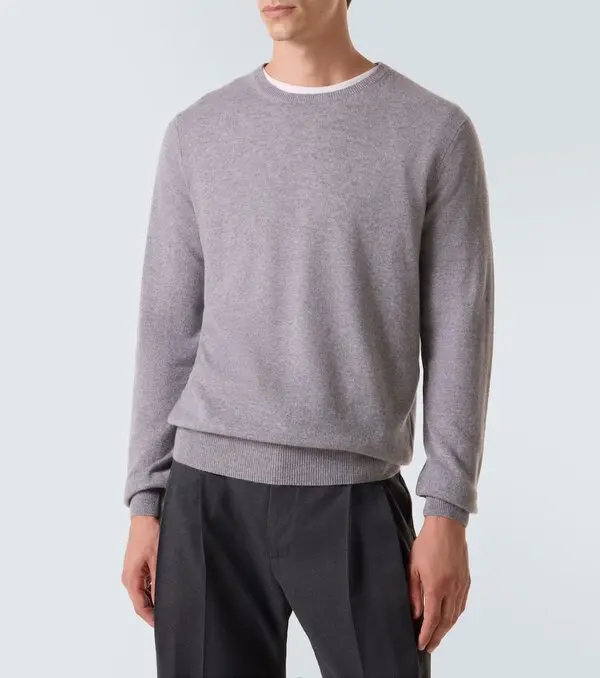 Rubinacci Cashmere Crewneck Sweater - Grey