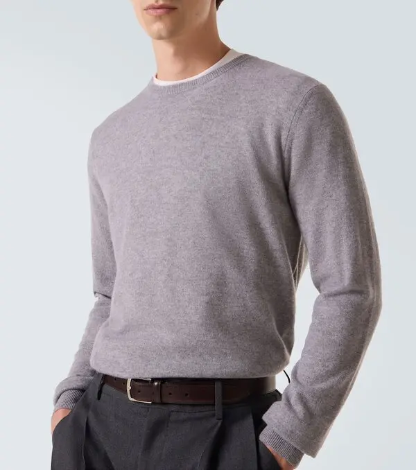 Rubinacci Cashmere Crewneck Sweater - Grey