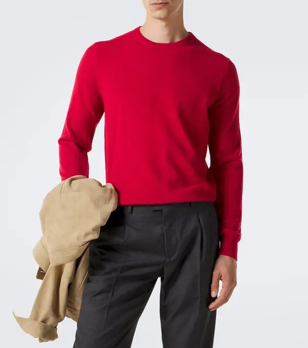 Rubinacci Cashmere Crewneck Sweater - Red