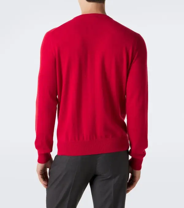Rubinacci Cashmere Crewneck Sweater - Red