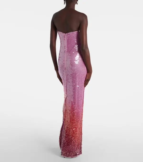 Simkhai Leilani Ombré Sequined Gown - Pink